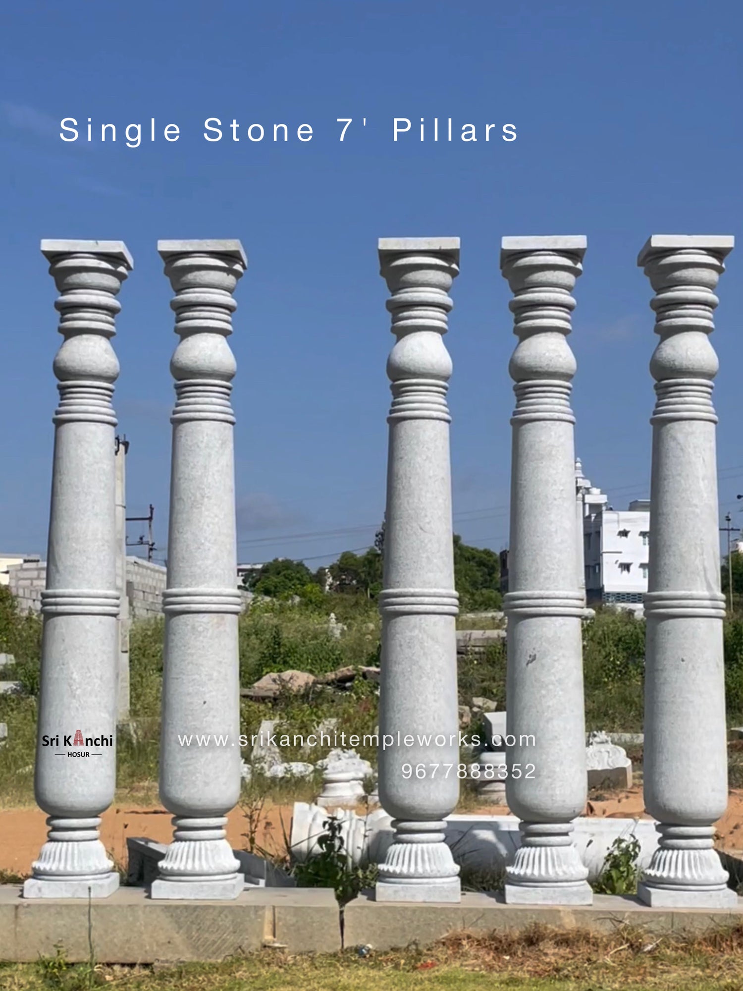 Stone Pillars (Round design) – SRIKANCHI