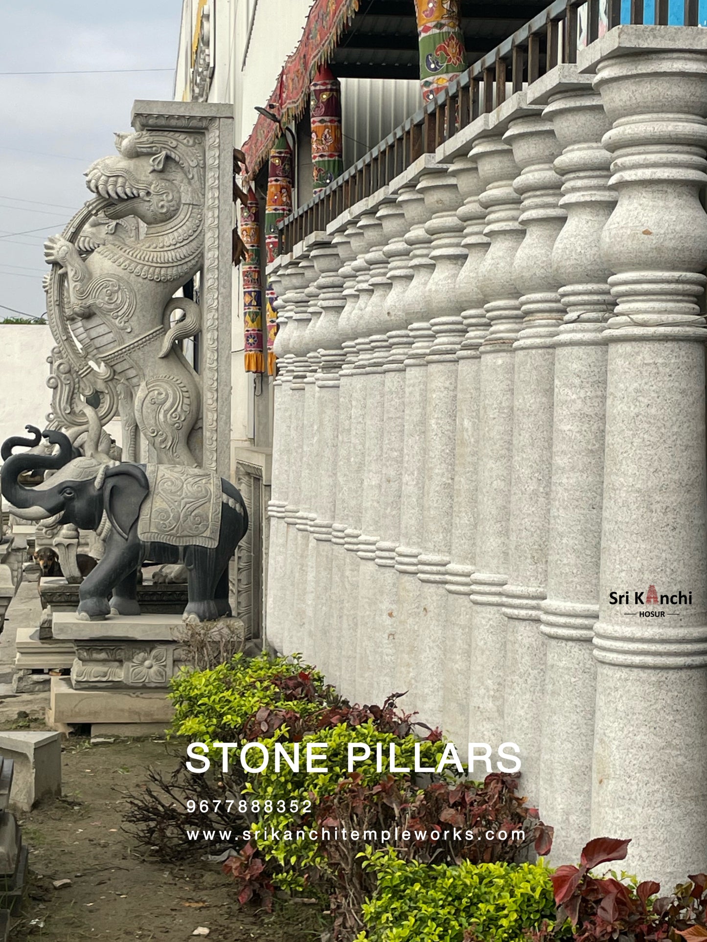 Stone Pillars (Round design) – SRIKANCHI